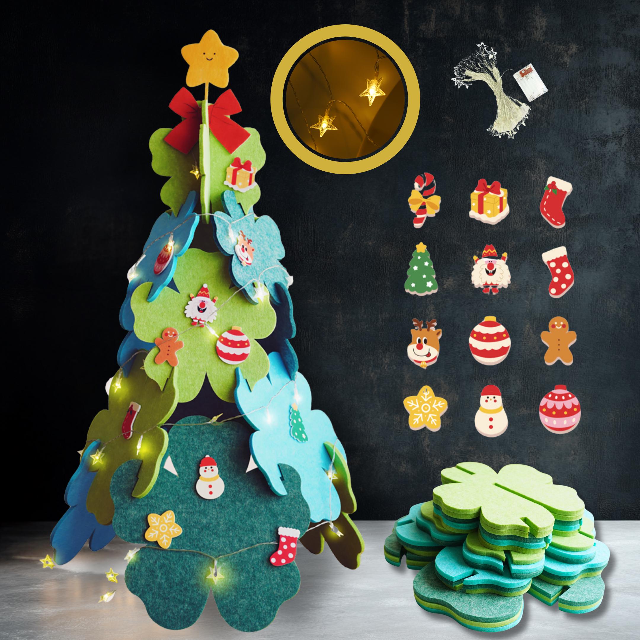 Located-usa! FREE SHIPPING! 3.8ft 3D Felt Christmas Tree for Kids and ...