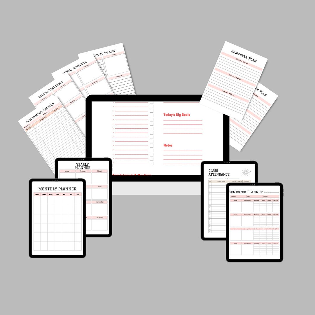 Printable Student Planner 2025 - 2026, Academic Calendar, Teacher ...