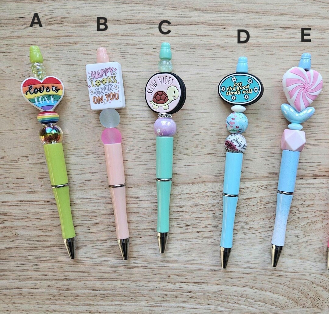 Positive Vibes Beaded Pens | Positive Sentiment | Good Vibes | Nice ...