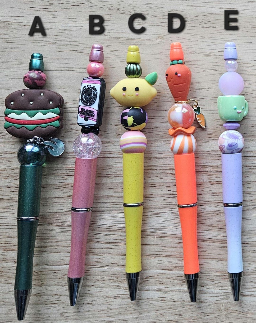 Time to Eat! Beaded Pens With Food Theme | Fruits | Veggies | Drinks - Etsy