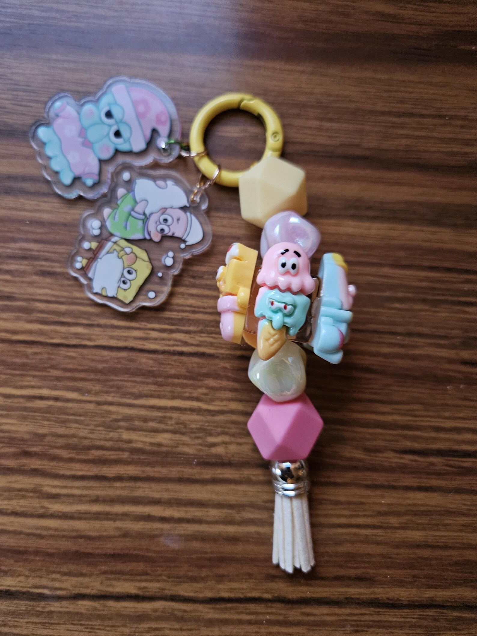 Fun Character Keychains Under the Sea Beaded Keychain Acrylic Charms ...