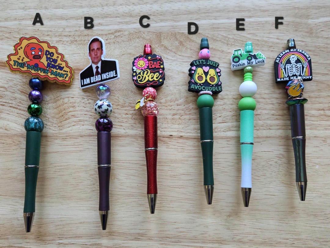 Beaded Pens With Words | Funny Pens | Cute Sayings | Pen Gift - Etsy
