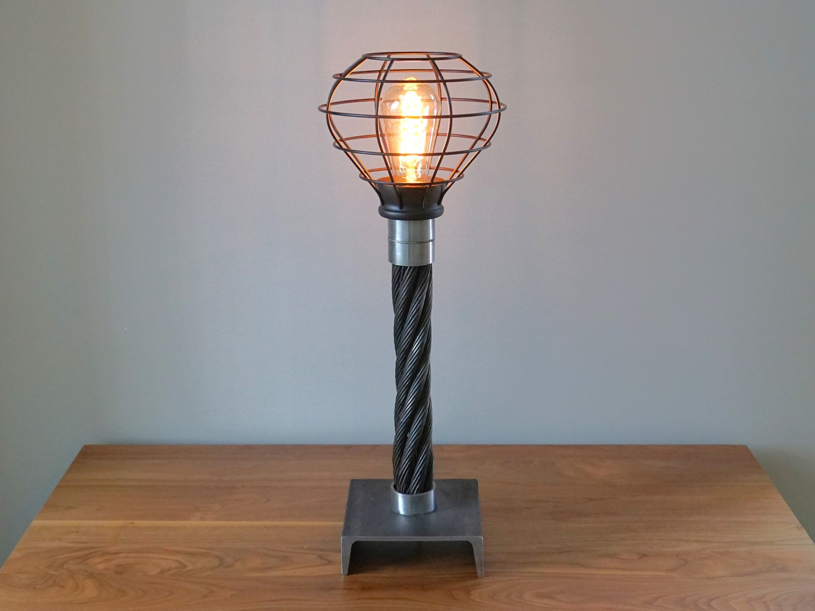 Lift Lamp: Recycled Ski Chairlift Cable Desk Lamp - Etsy