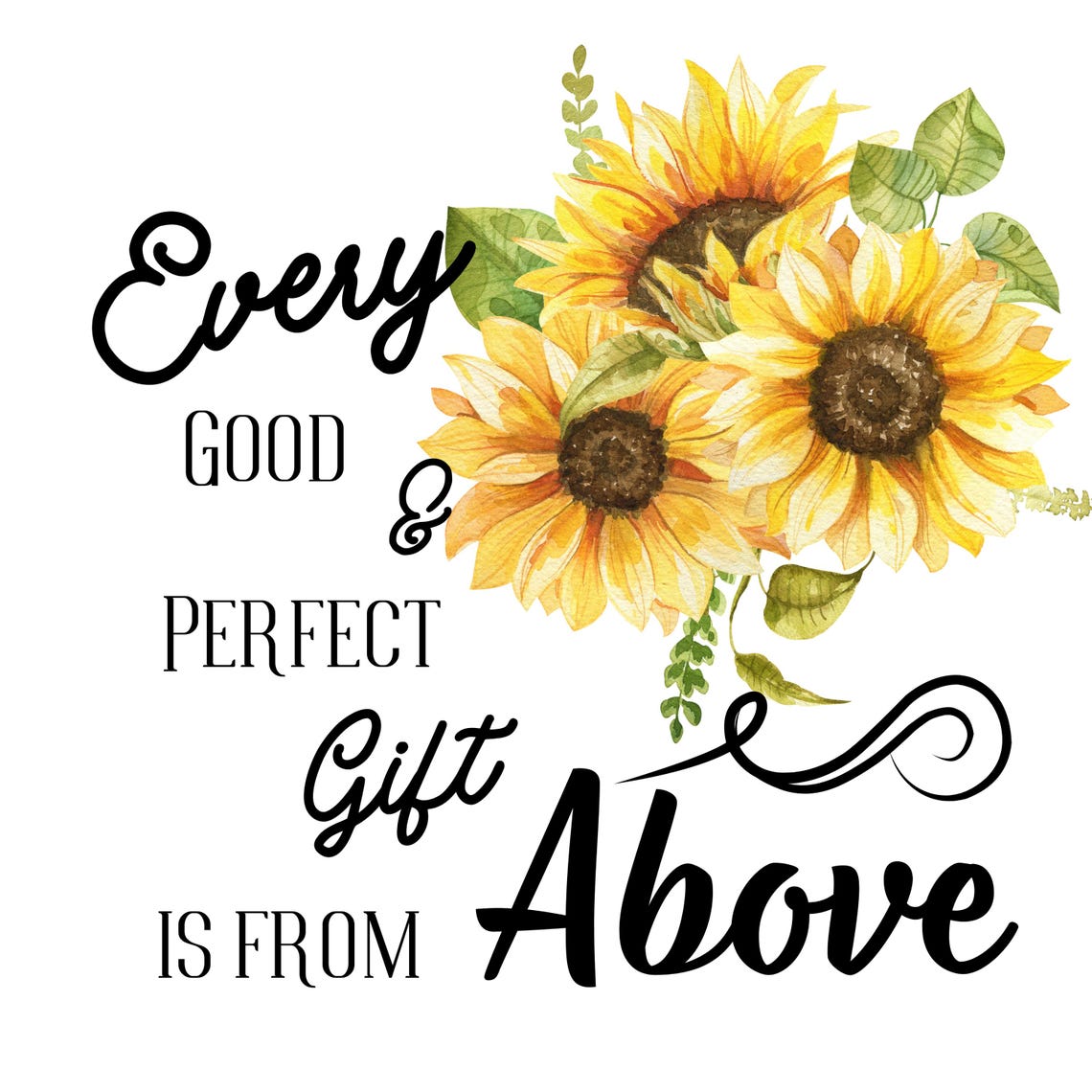 Sunflower Graphic PGN Scripture Bundle Faith Based Saying Women's ...