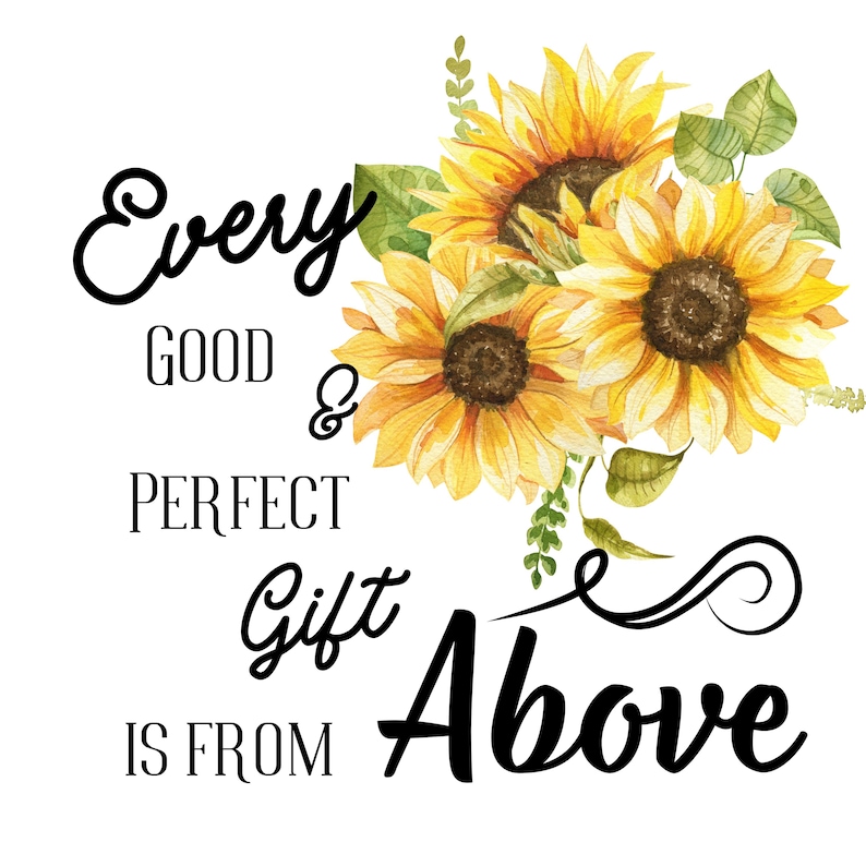 Sunflower Graphic PGN Scripture Bundle Faith Based Saying Women's ...