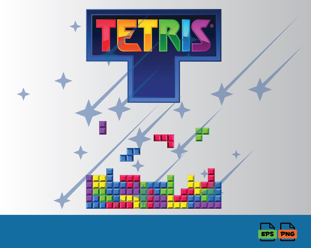 TETRIS PNG File Transparent Background - Etsy