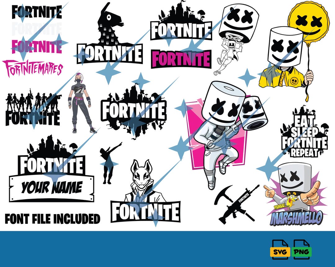 Video Game Characters SVG and PNG Files Font File - Etsy