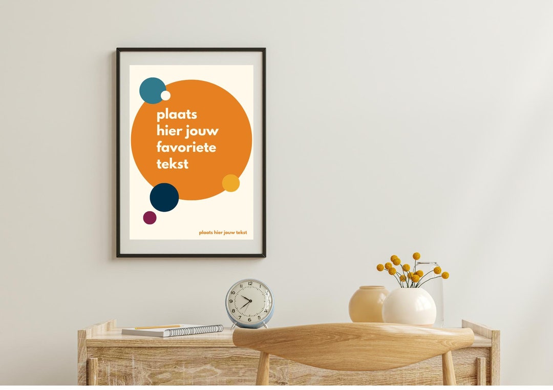 Gepersonaliseerde Poster Met Jouw Eigen Tekst Voor Jezelf of Als Cadeau ...