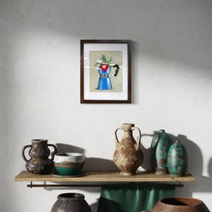 Cuban Greca Coffee Pot Art Print | Cafecito Kitchen Decor (8.5x11) - Etsy