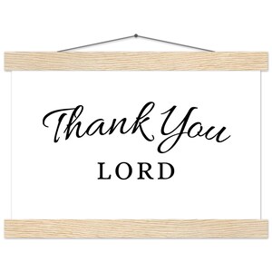 Thank You Lord - Christian Poster With Hanger - Etsy