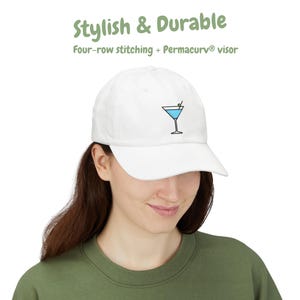 Martini Cocktail Dad Cap: Embroidered Chic Color Pop, Themed Hat, Gift ...
