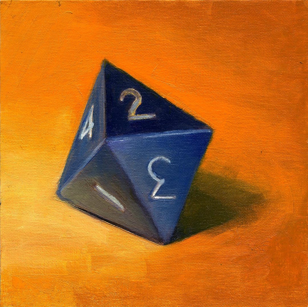 D8 Dice Giclee Print Wall Art | RPG Art | Dice Art - Etsy