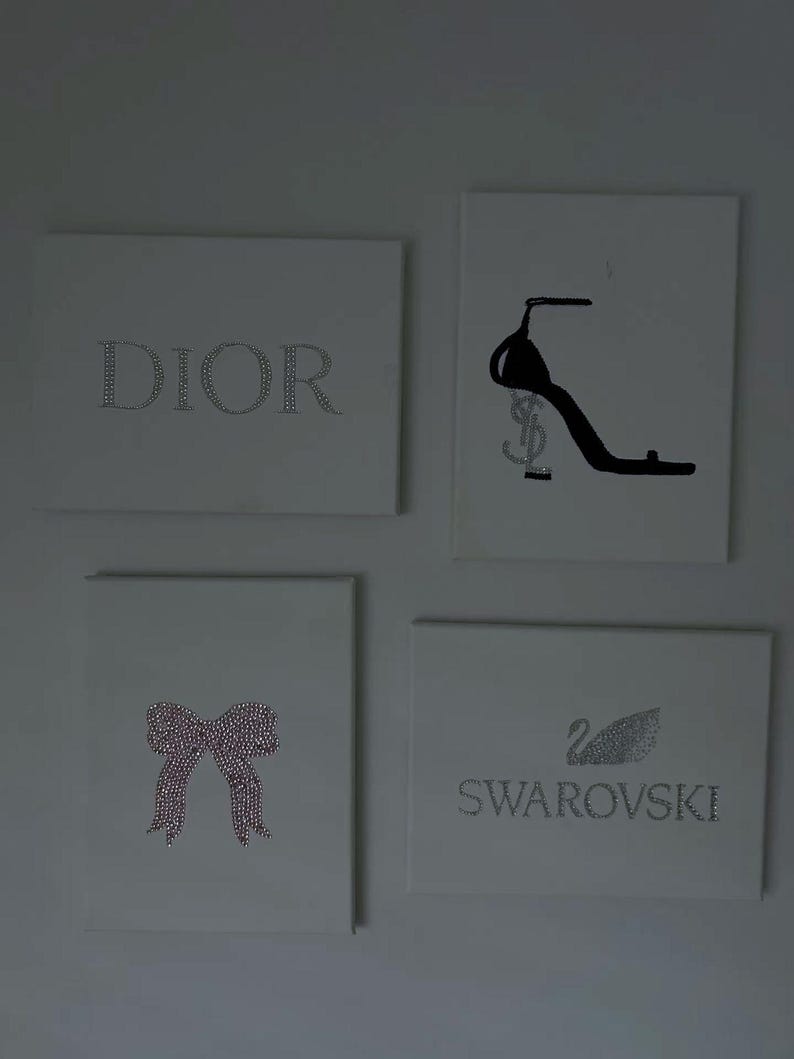 Ysl Heel Bedazzled Diamond Art Logo - Etsy