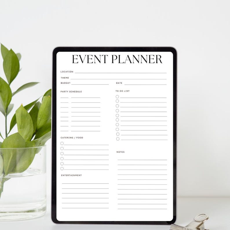Event Planner Template | Printable Party Planning Organizer | Editable ...