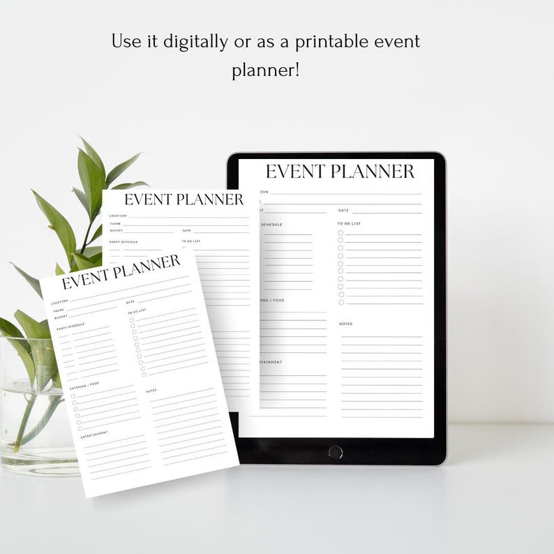 Event Planner Template | Printable Party Planning Organizer | Editable ...
