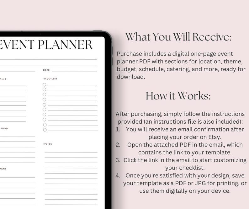 Event Planner Template | Printable Party Planning Organizer | Editable ...