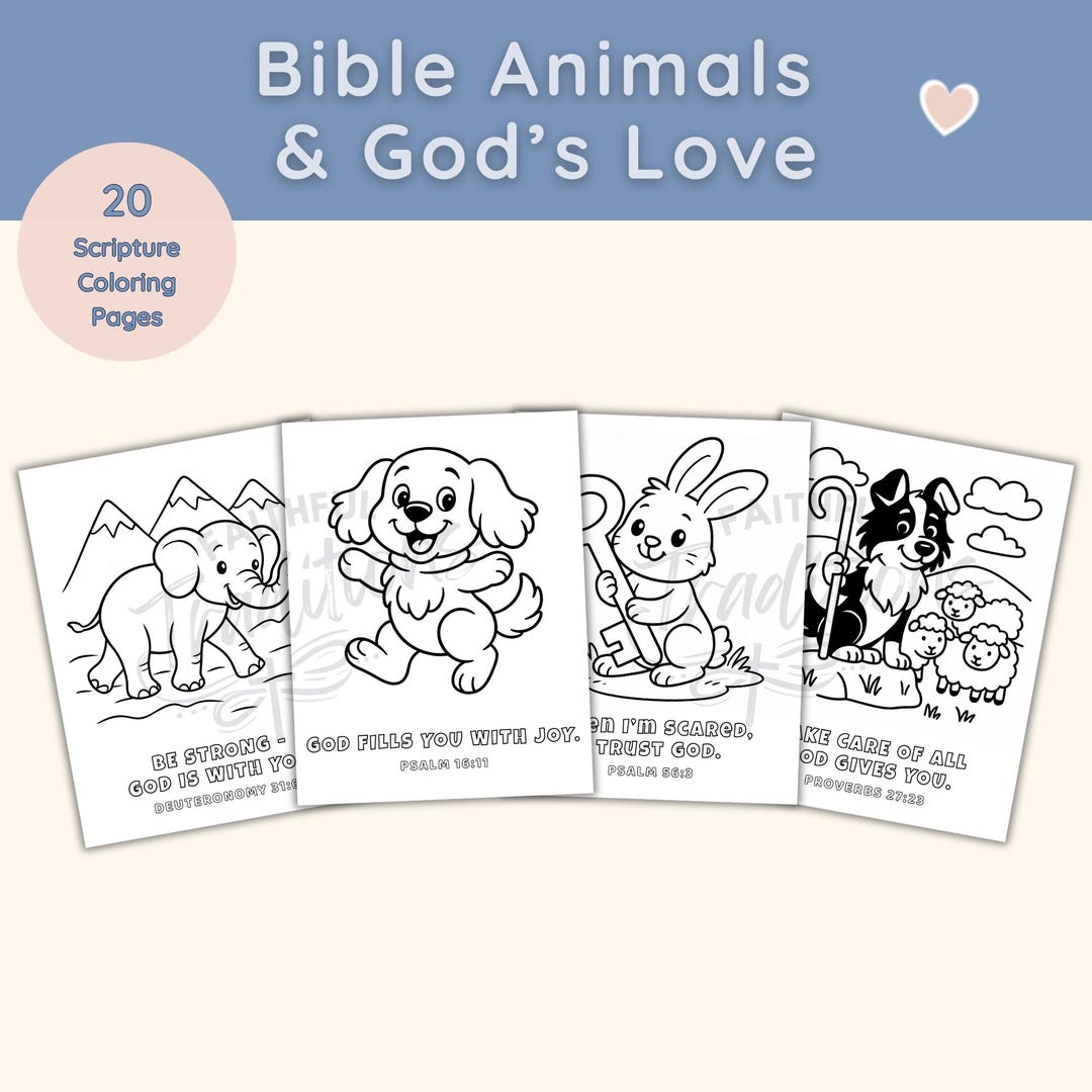 Animals Coloring Book | Christian Activity Printable | Homeschool and ...