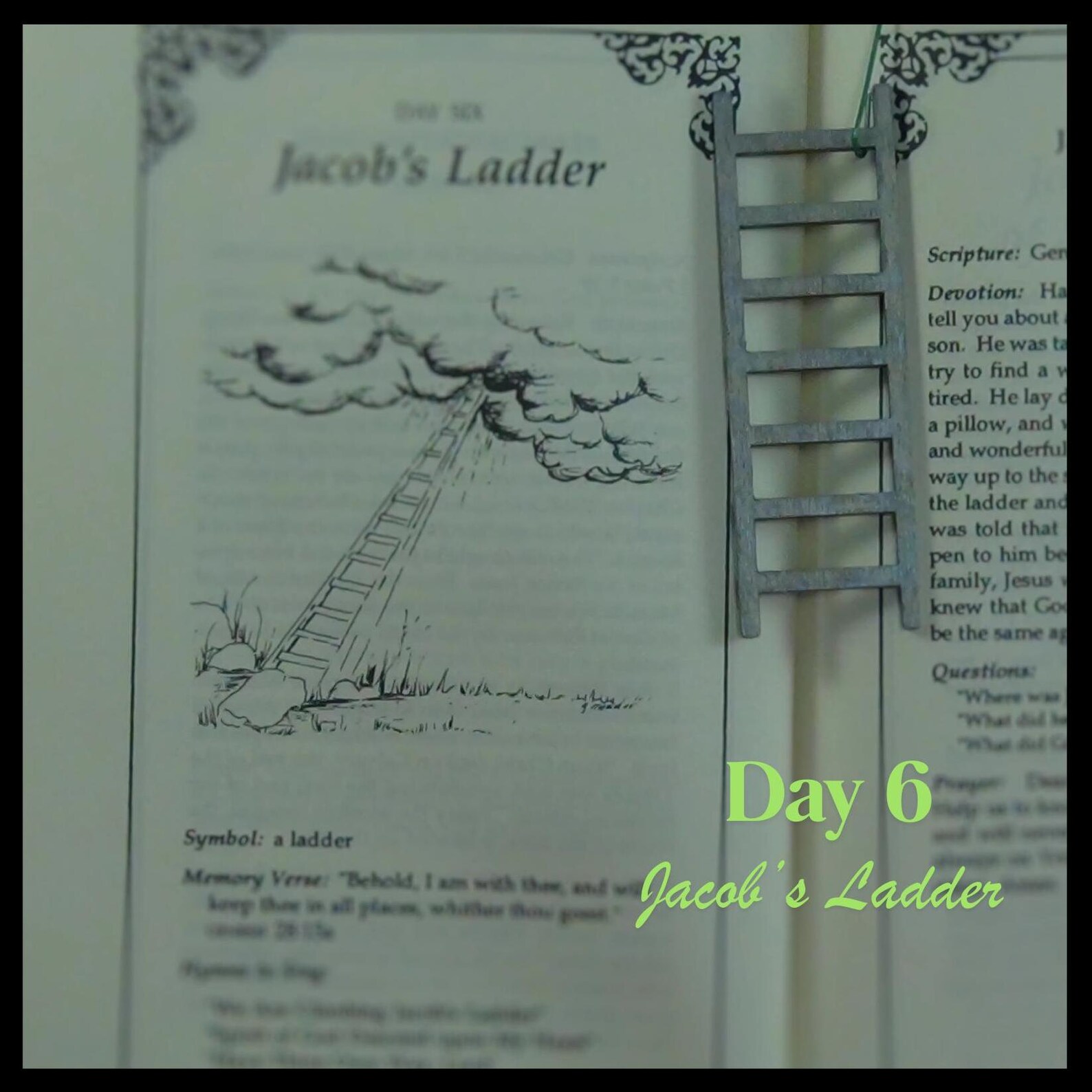 Hand-painted Jacob's Ladder Ornament: Jesse Tree Advent Devotional - Etsy