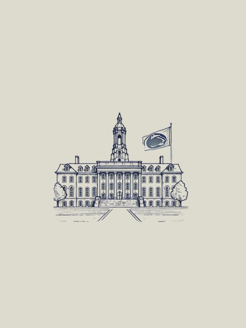 Old Main Penn State Print - Etsy
