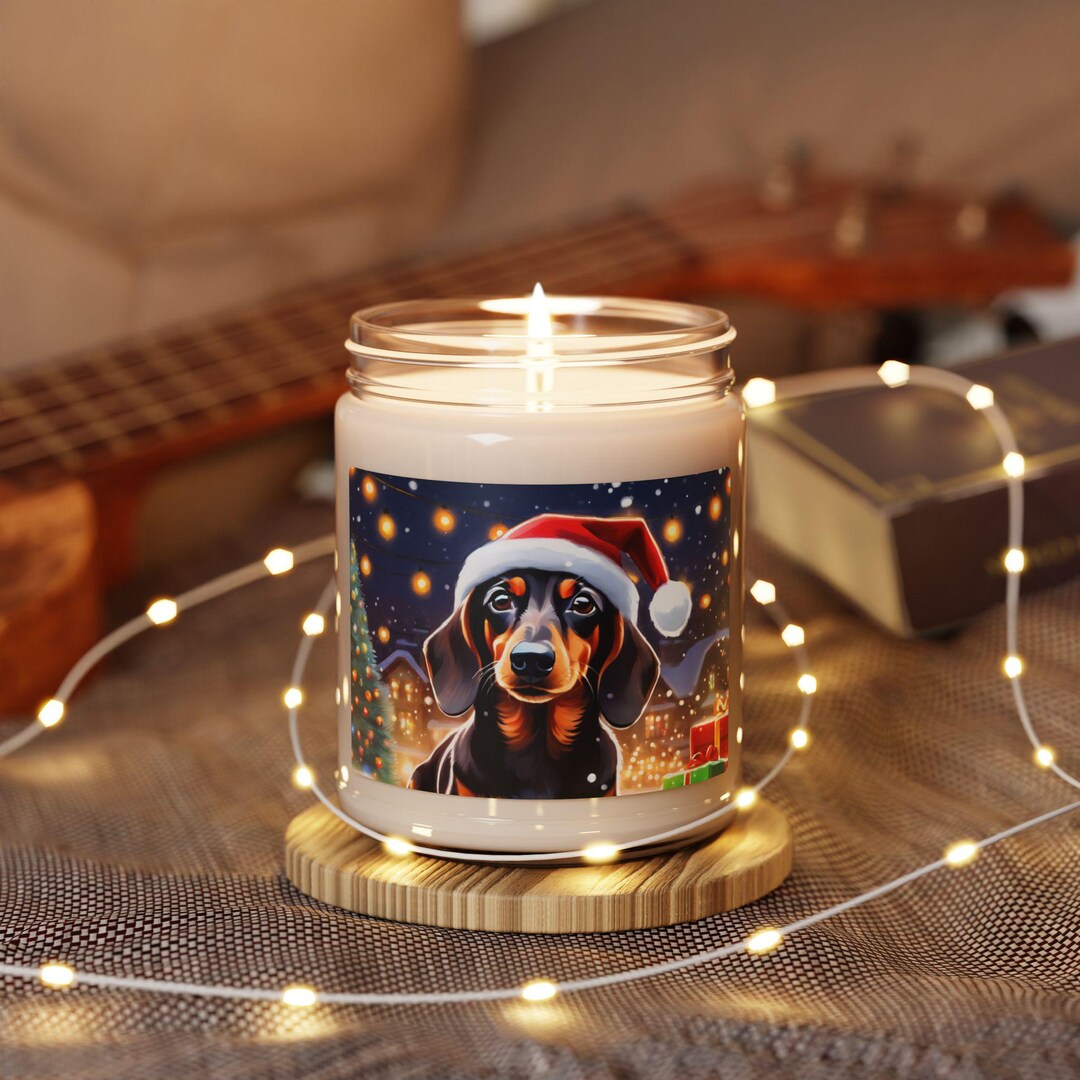 Dachshund Holiday Scented Candle Holiday Gift, Pet Lover Candle, Cozy ...