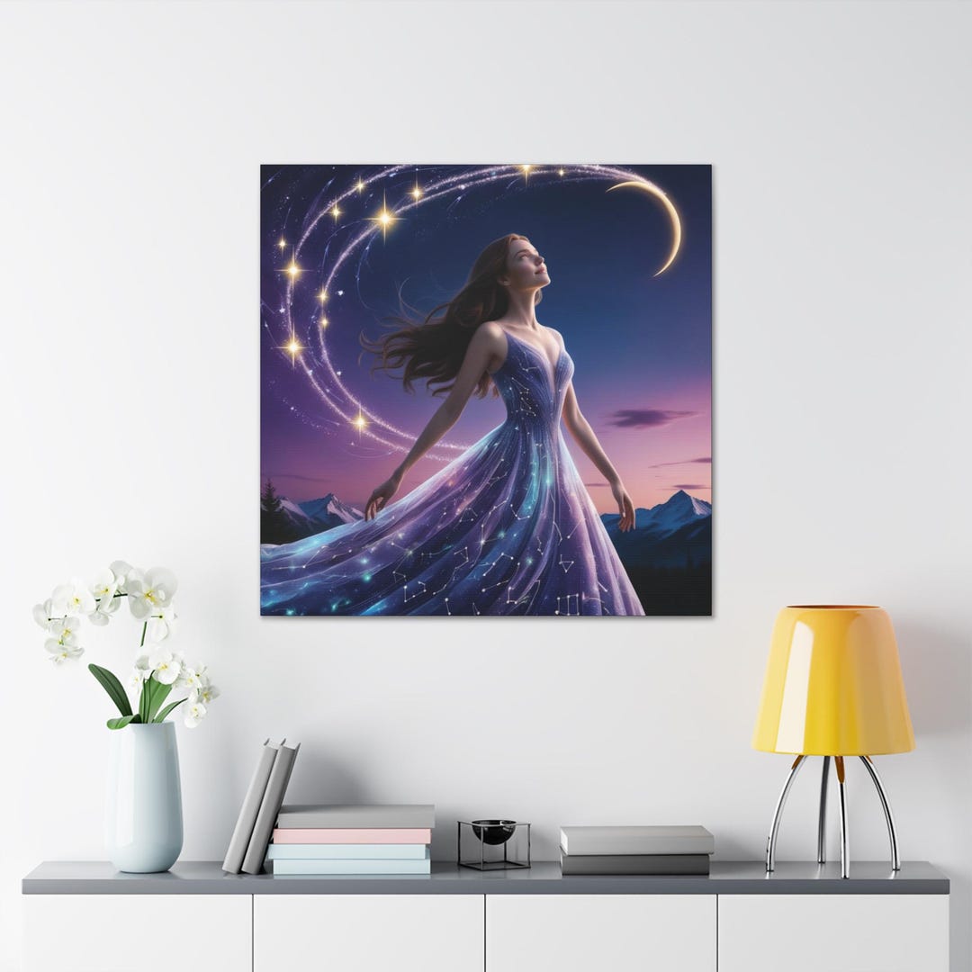 ACOTAR Feyre Archeron Starfall Wall Art - ACOTAR Canvas Print - Constellation Dress Fantasy ...