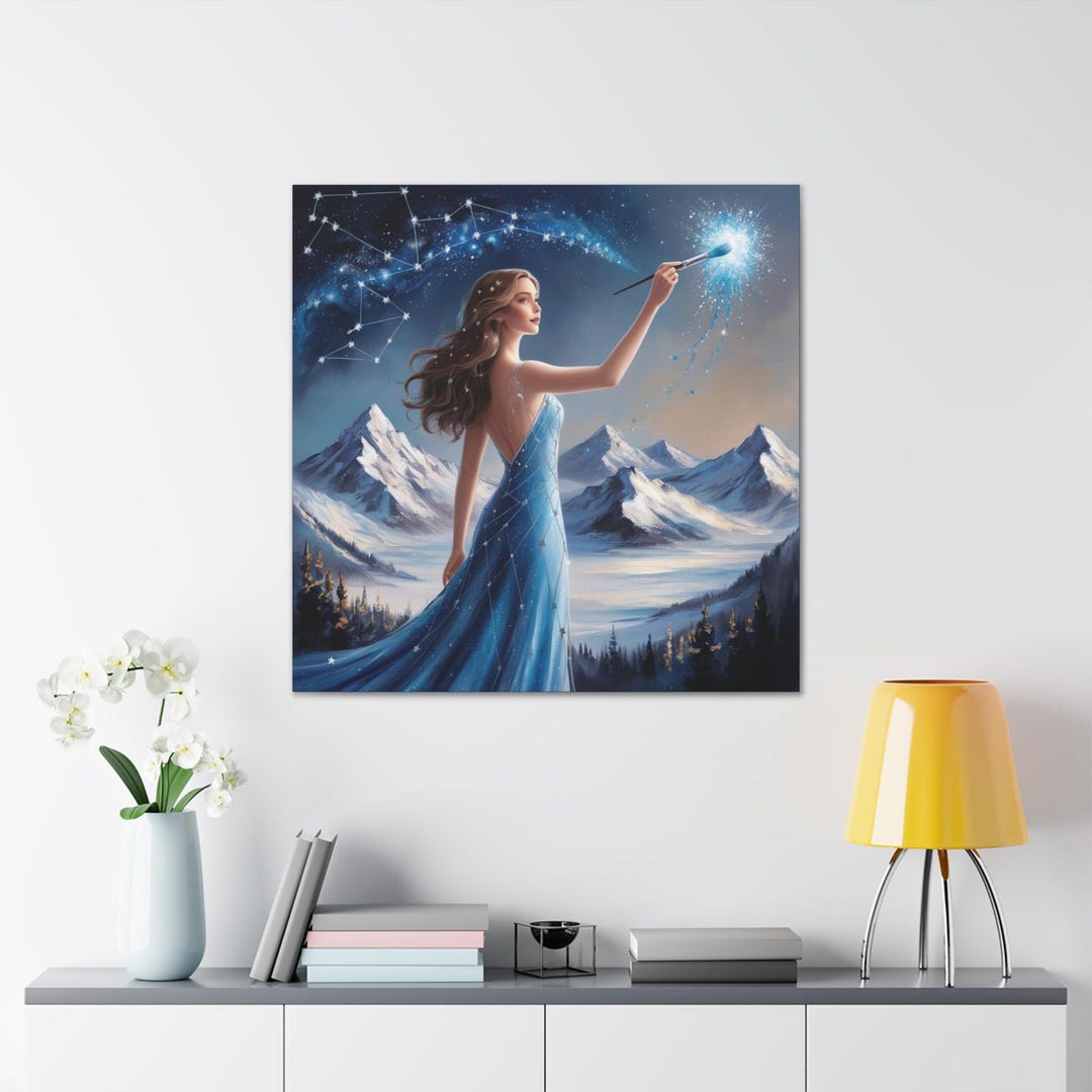 ACOTAR Feyre Painting the Stars Wall Art - ACOTAR Fantasy Canvas ...
