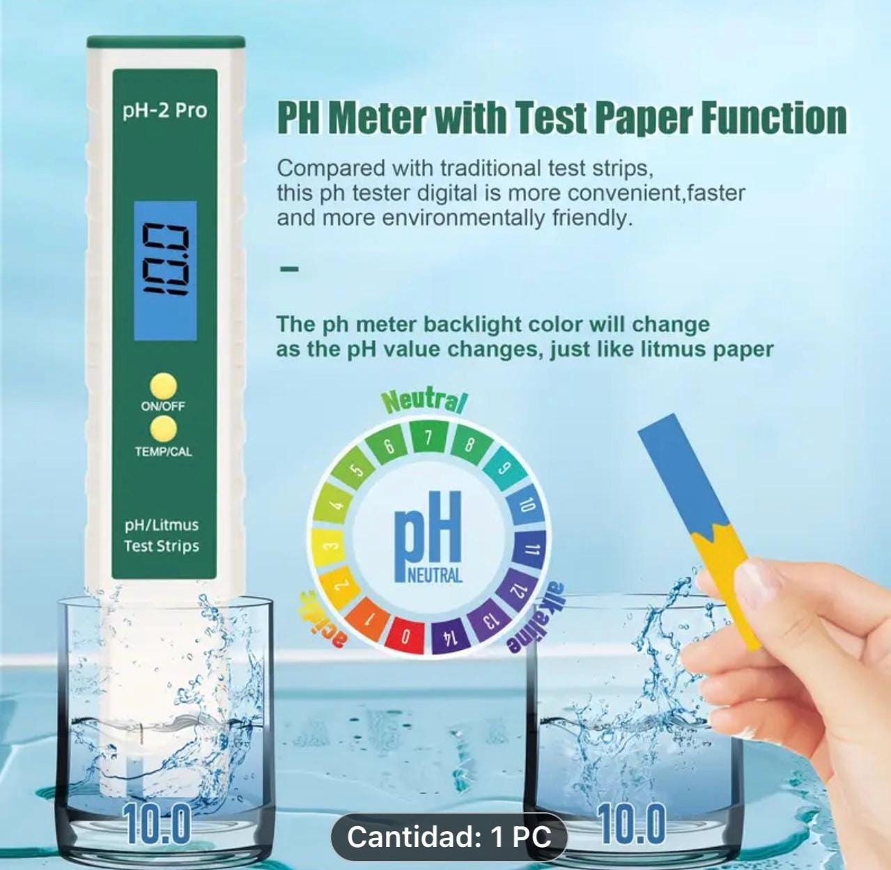 Medidor Digital De Ph Del Agua - Etsy