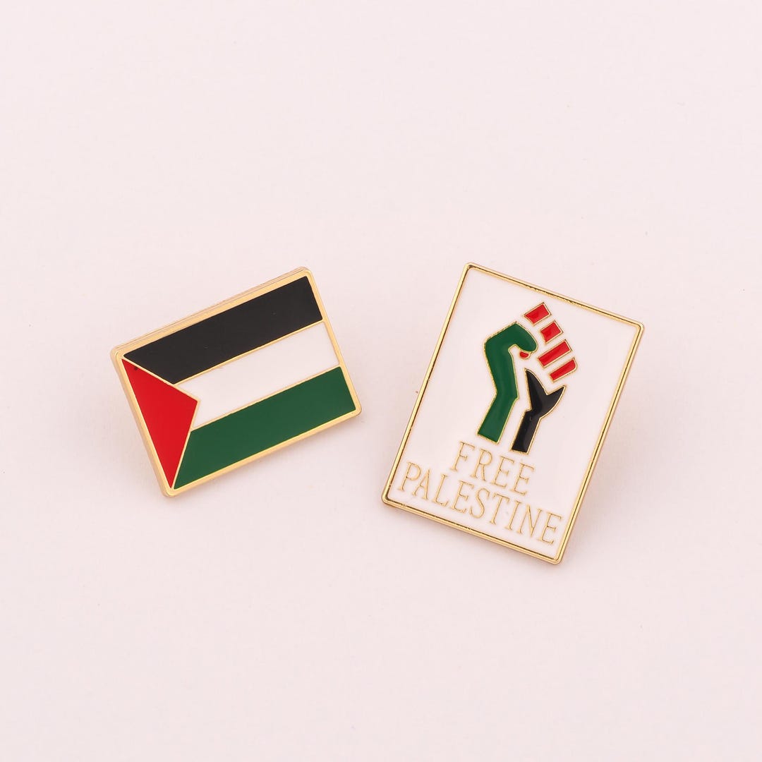 Free Palestine Fist Pins,flag Palestine Pin Badge,enamel Flag Palestine ...