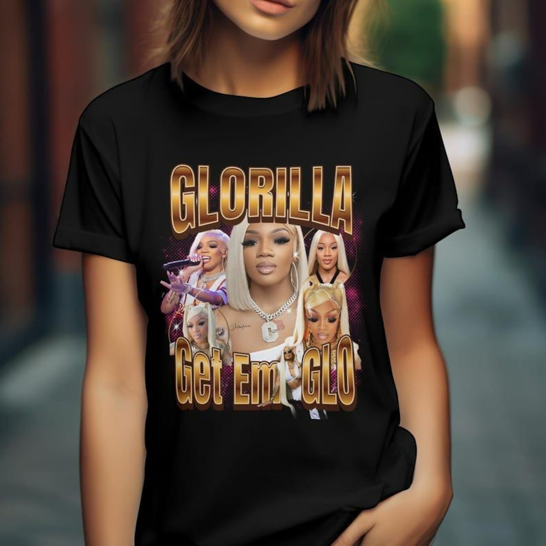 Glorilla Get Em' Glo Bootleg Hip Hop T-shirt Design PNG Retro Vibes ...