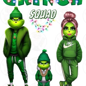 Grinch Squad PNG Grinch Christmas - Etsy Canada