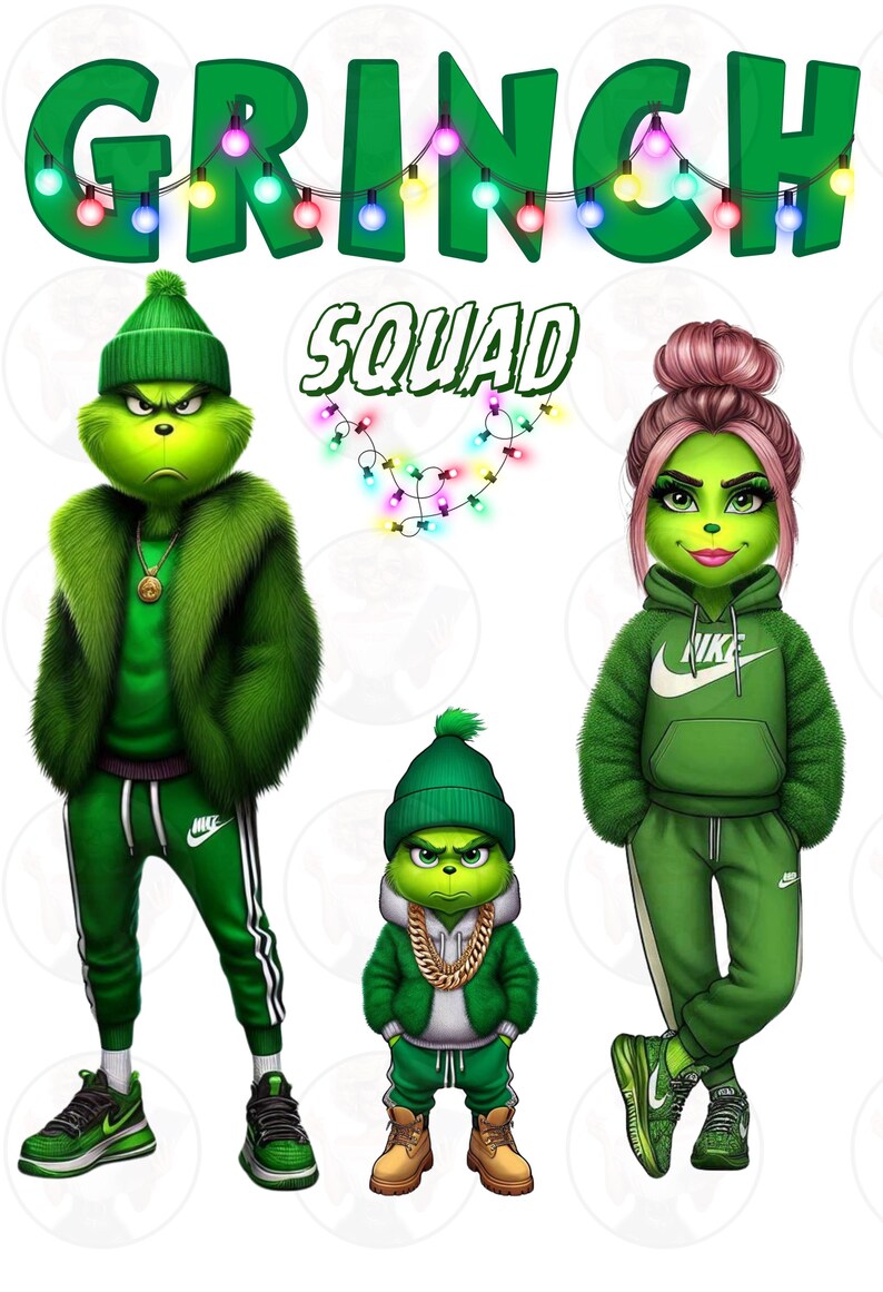 Grinch Squad PNG Grinch Christmas - Etsy Canada