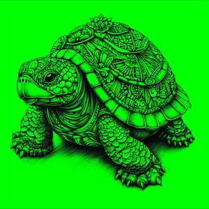 Image of a Turtle for Sublimation, Transfer, Laser Engraving, Cutting ...