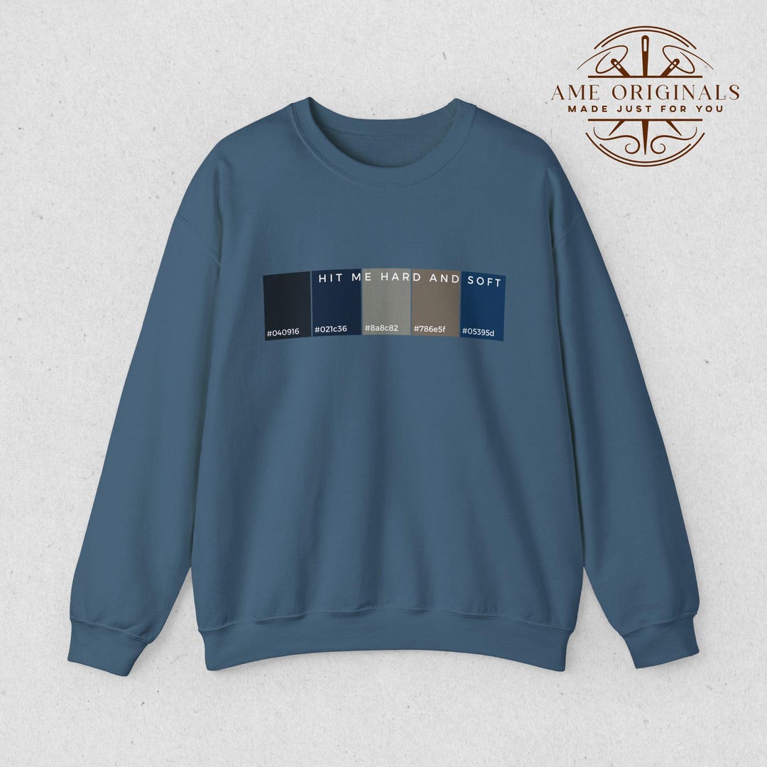 Hit Me Hard and Soft Color Palette Crewneck Sweatshirt, Unisex Cozy ...
