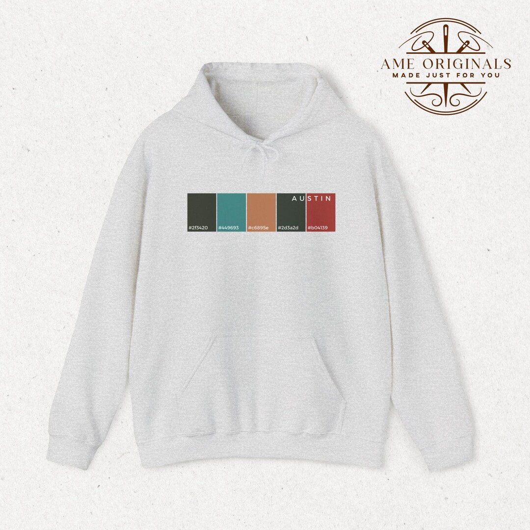 Austin Sweatshirt, Color Palette Hoodie, Unisex Heavy Blend™ Hooded ...