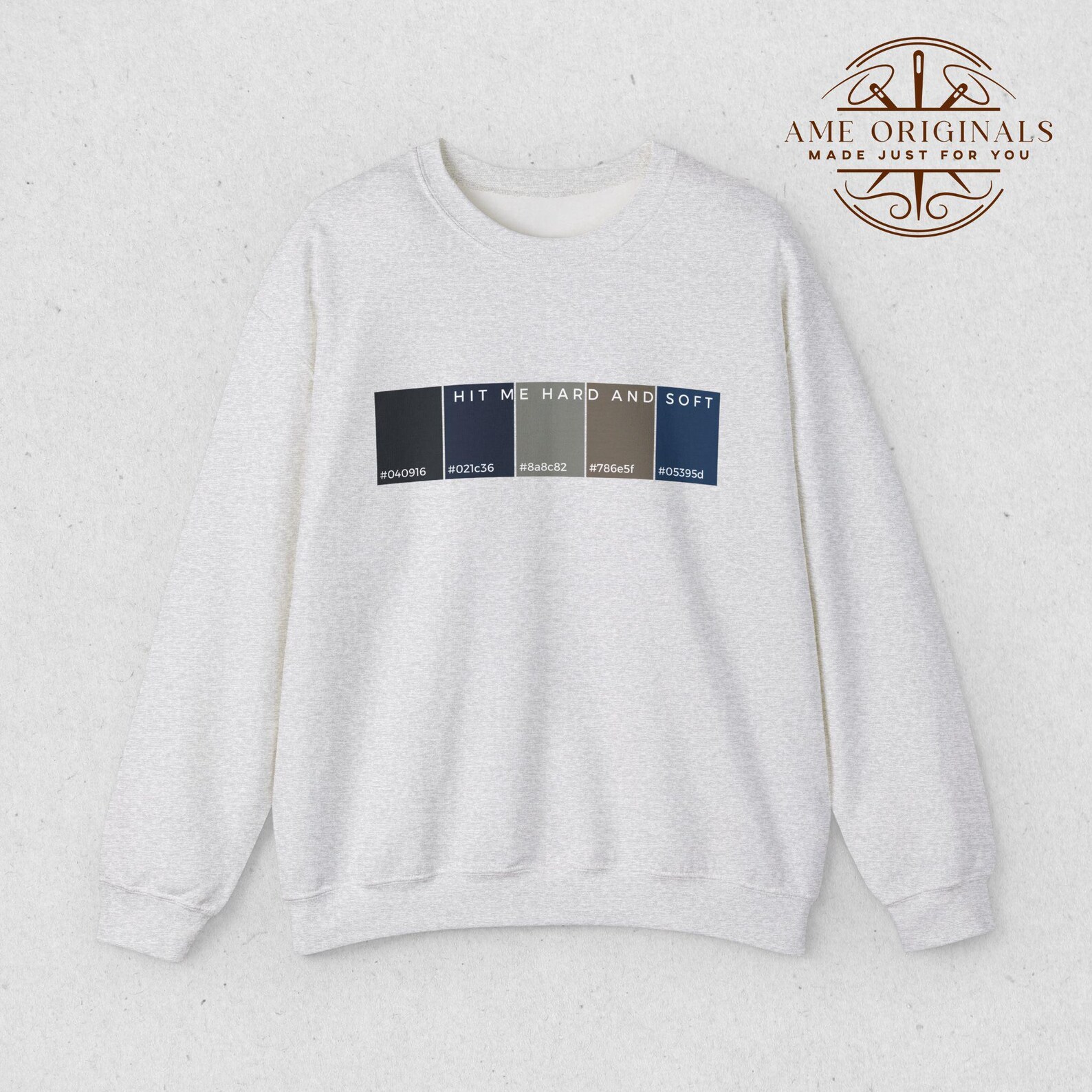 Hit Me Hard and Soft Color Palette Crewneck Sweatshirt, Unisex Cozy ...