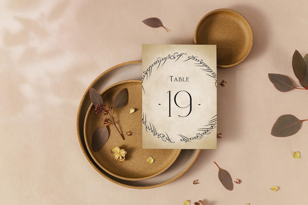 Lord of the Rings Table Numbers for Any Themed Event, Weddings ...