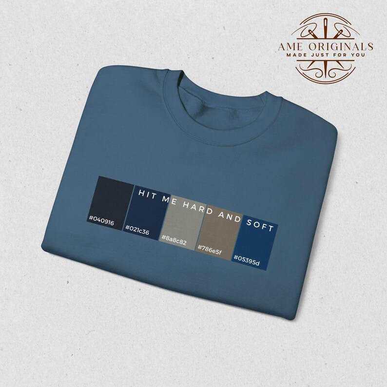 Hit Me Hard and Soft Color Palette Crewneck Sweatshirt, Unisex Cozy ...