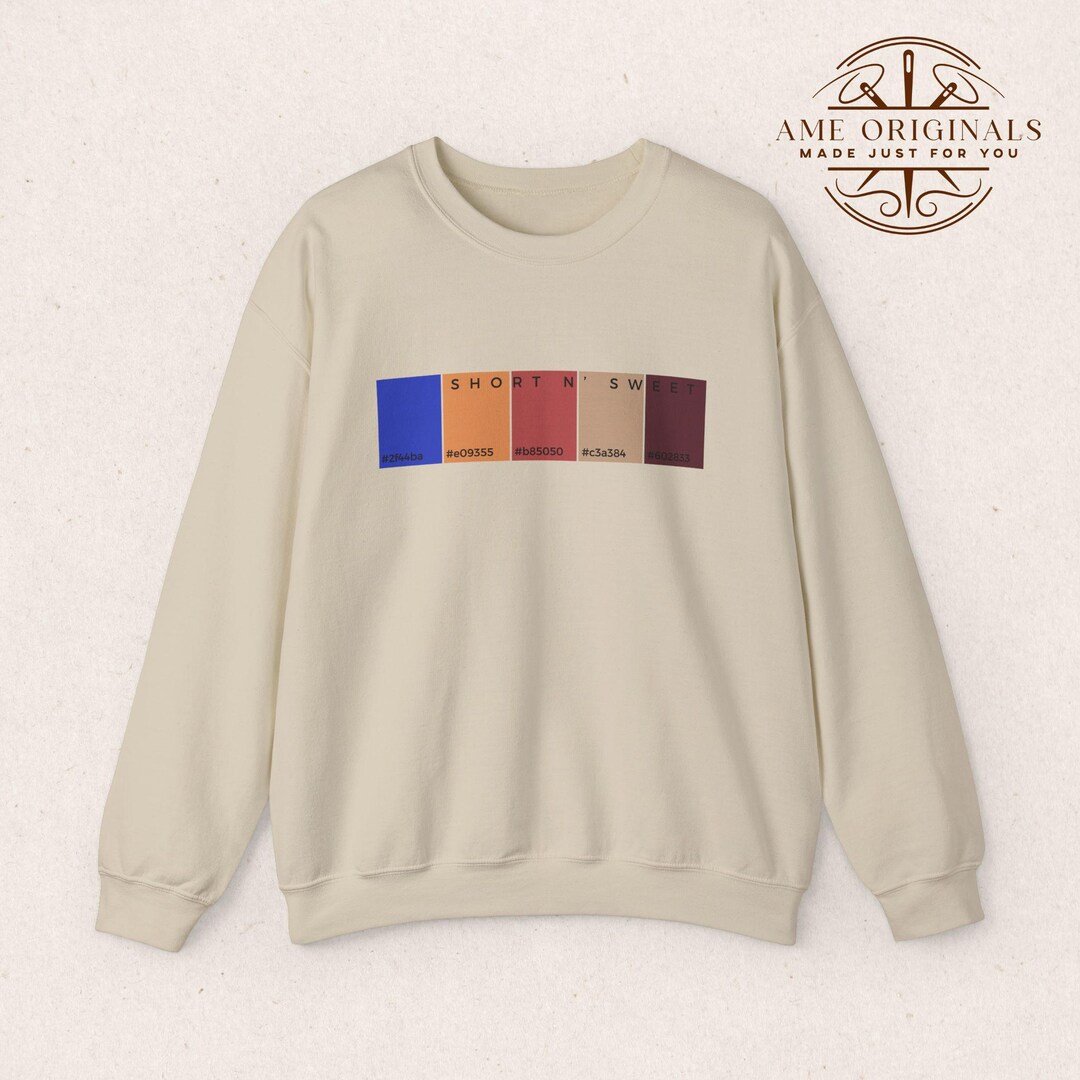 Short N' Sweet Color Palette Crewneck Sweatshirt, Unisex Graphic ...