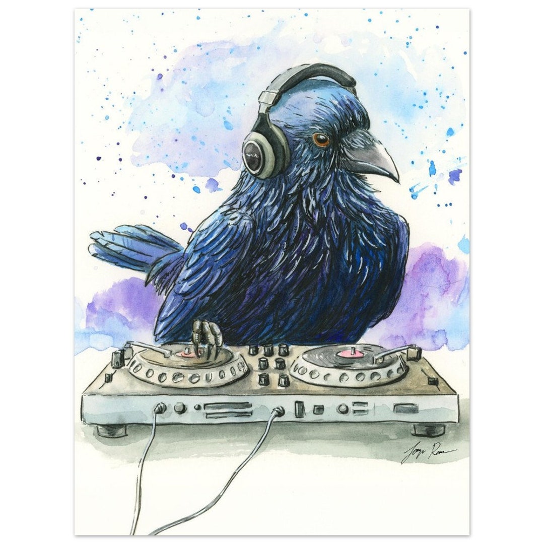 DJ Crow Poster Print - Etsy
