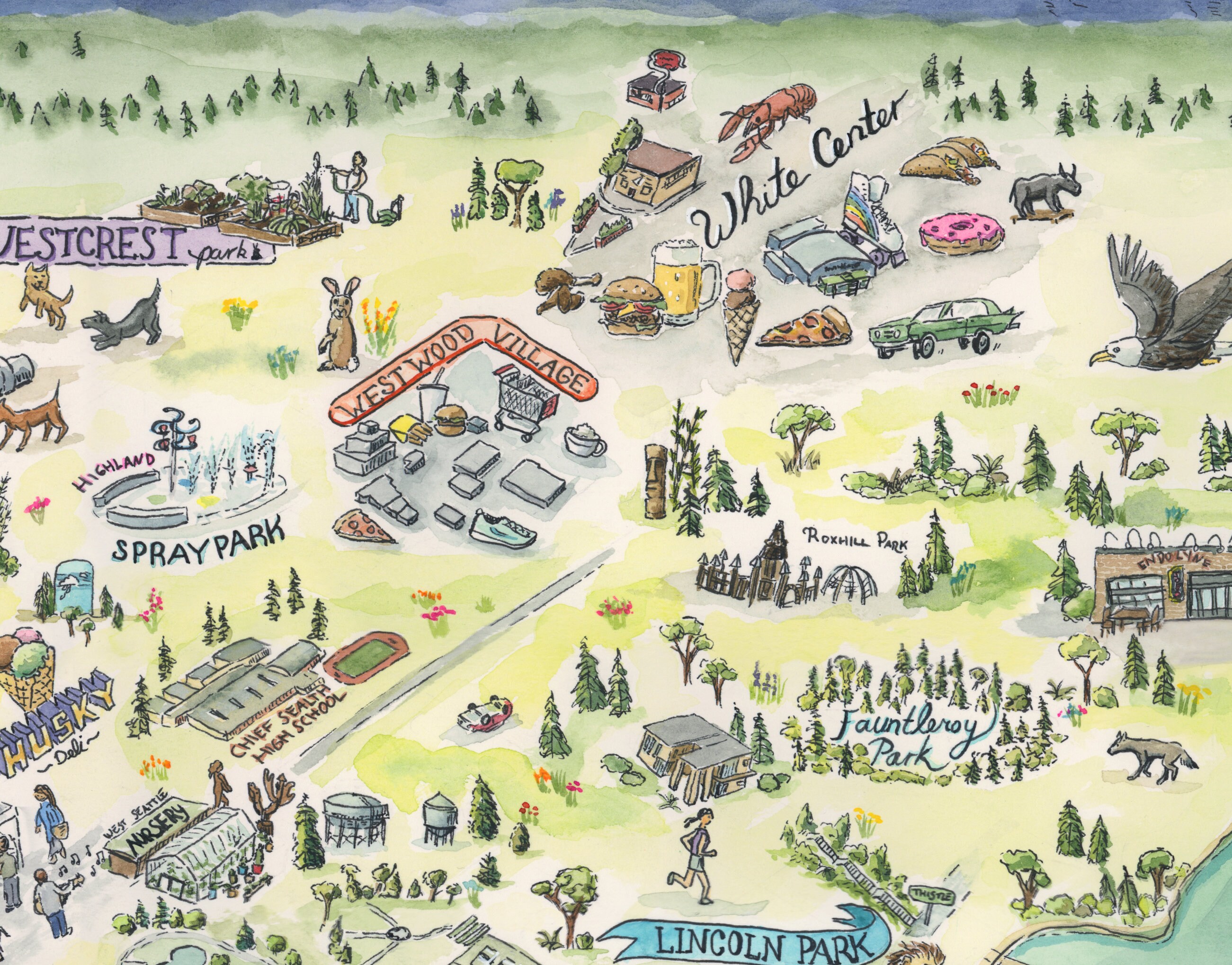 West Seattle Map Poster - Etsy