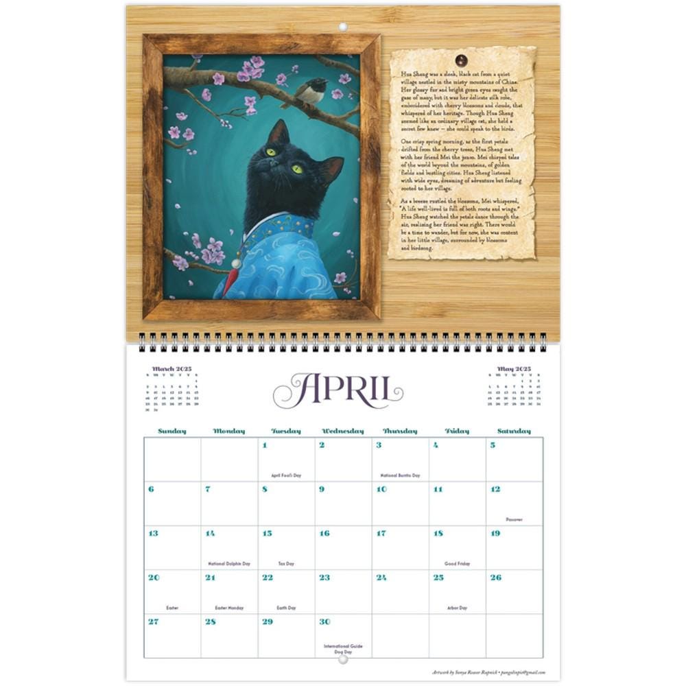 Wild Tales 2025 Wall Calendar — fun and Fancy Animal Art and Stories - Etsy