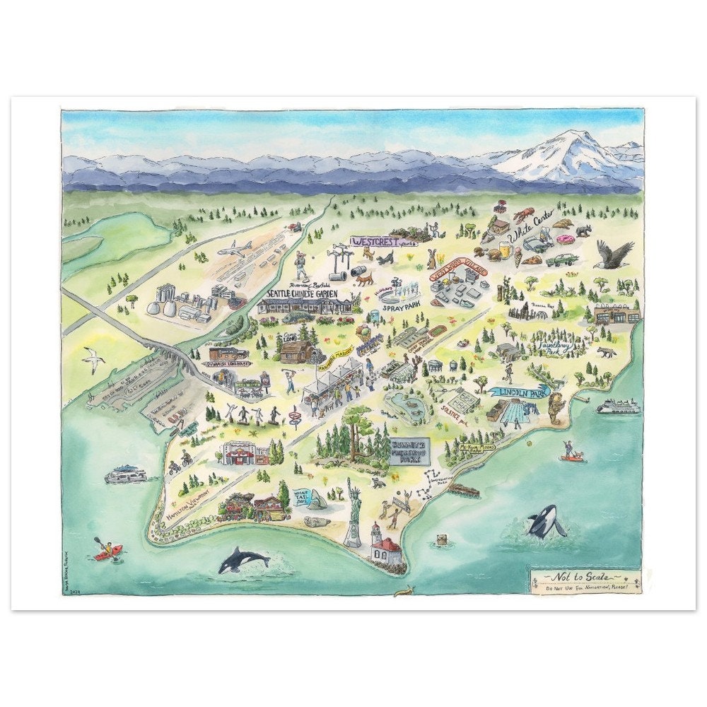 West Seattle Map Poster - Etsy