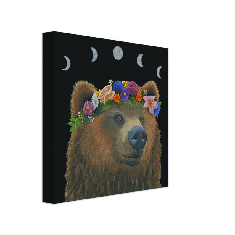 Midsommar Bear Princess Painting - Wrapped Canvas - Etsy
