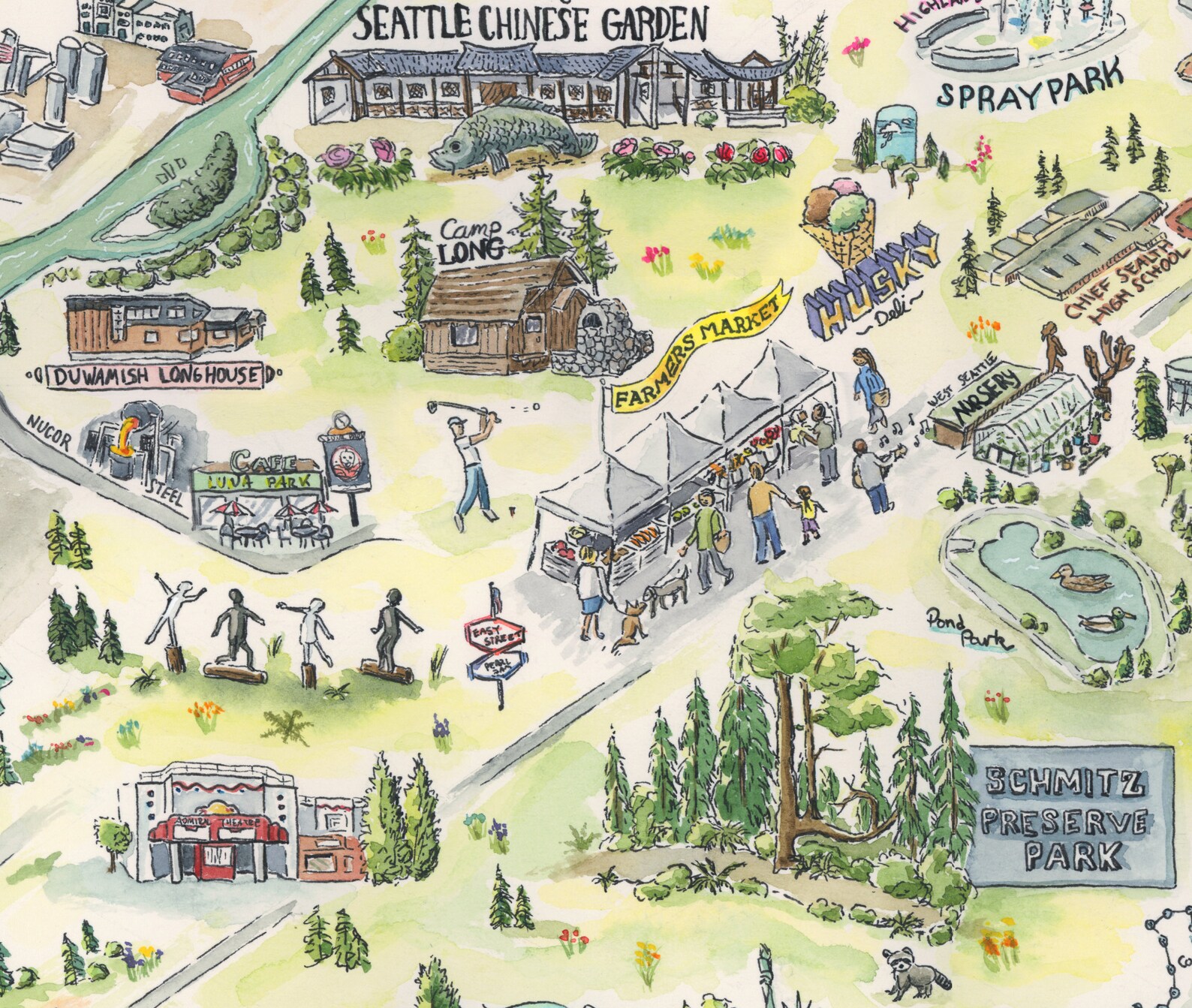 West Seattle Map Poster - Etsy