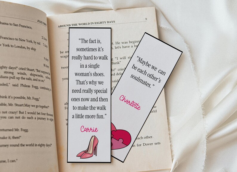 Sex & the City, Printable Bookmarks for Book Lovers, Gift for Readers ...