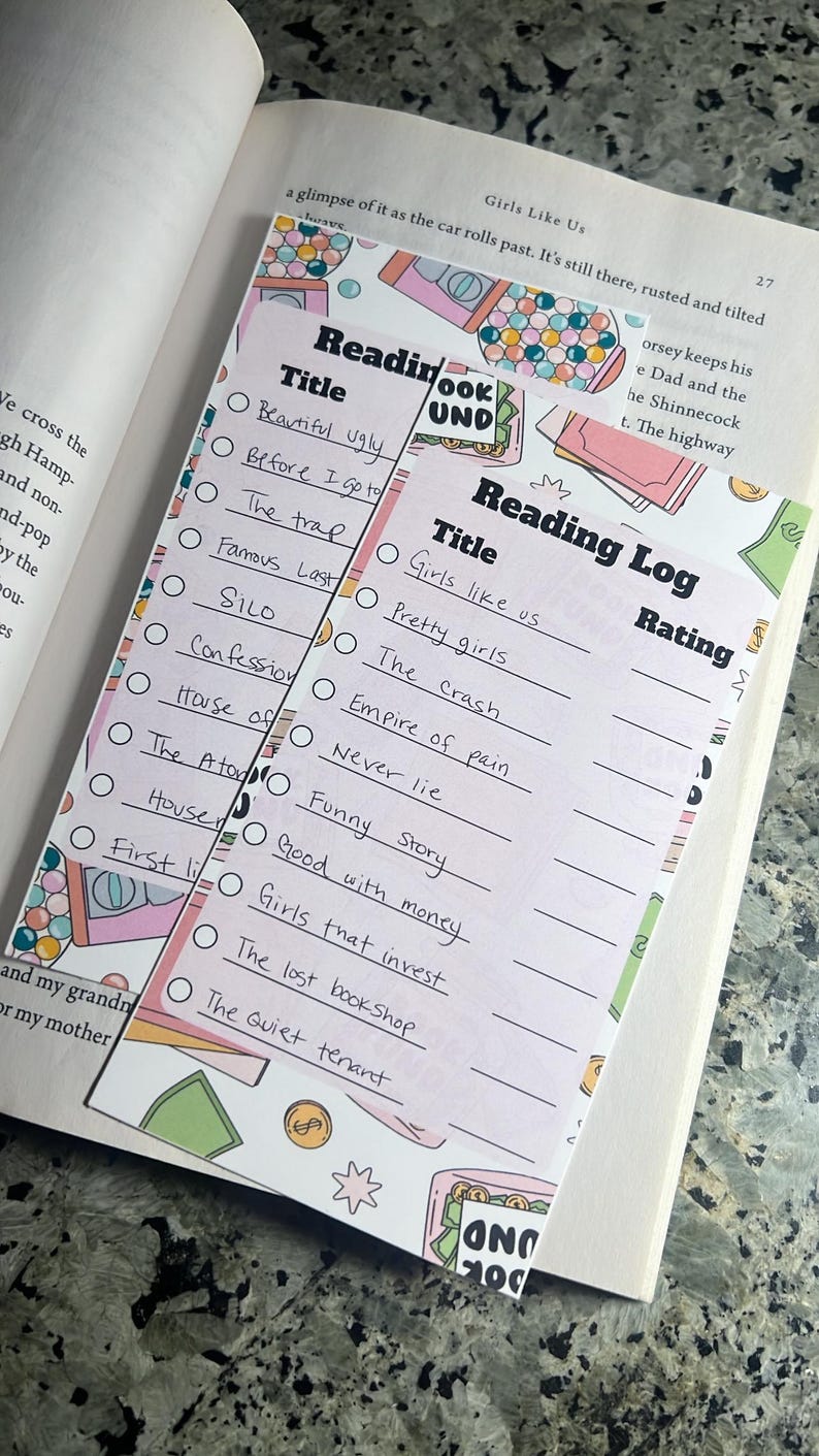 Reading Log Bookmarks: Printable Reading Tracker (digital Download) - Etsy