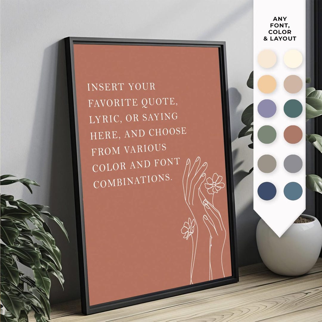 Custom Quote Print, Custom Text Print, Custom Quote, Custom Wall Art ...