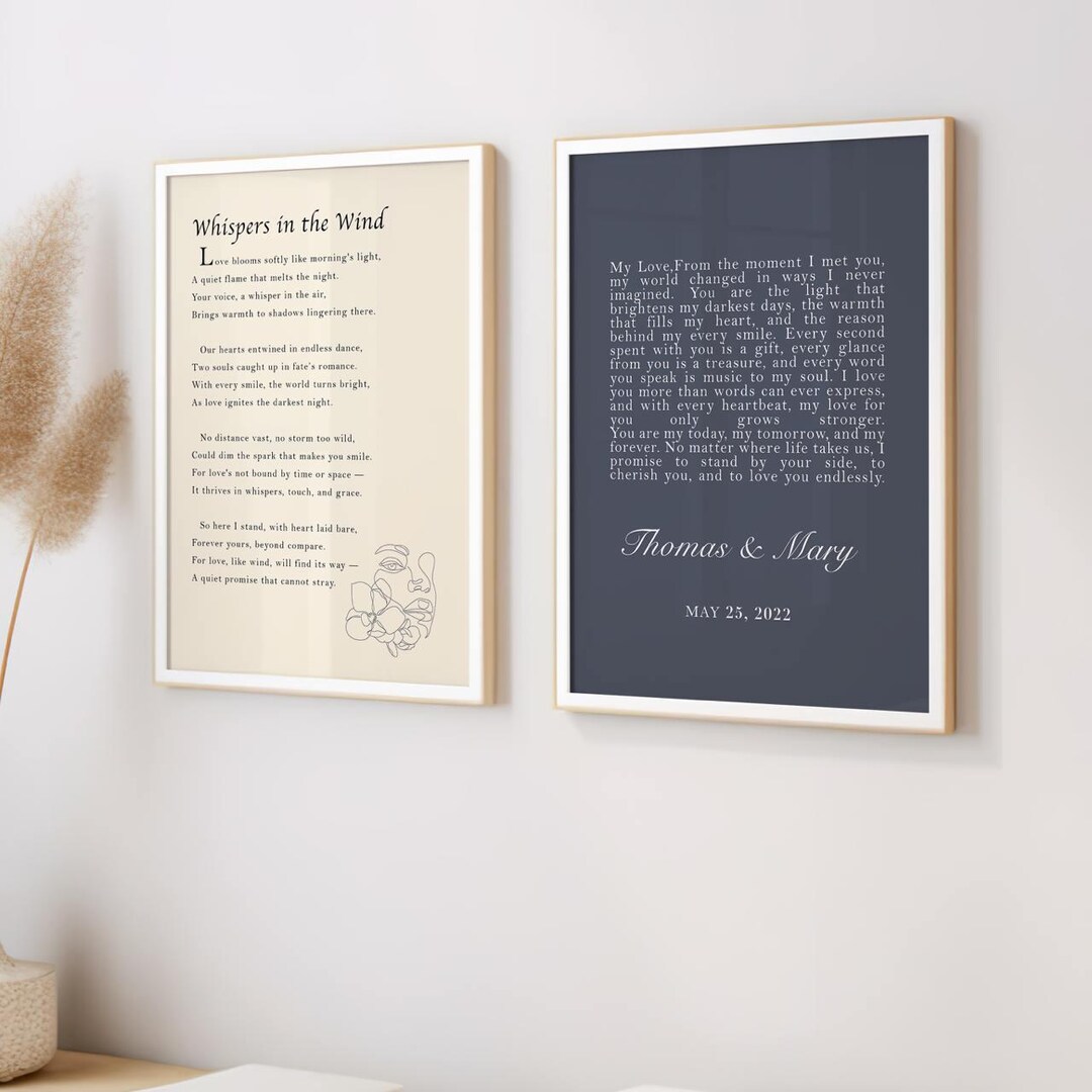 Custom Poem Print, Poem Print, Custom Quote Print, Floral Design ...