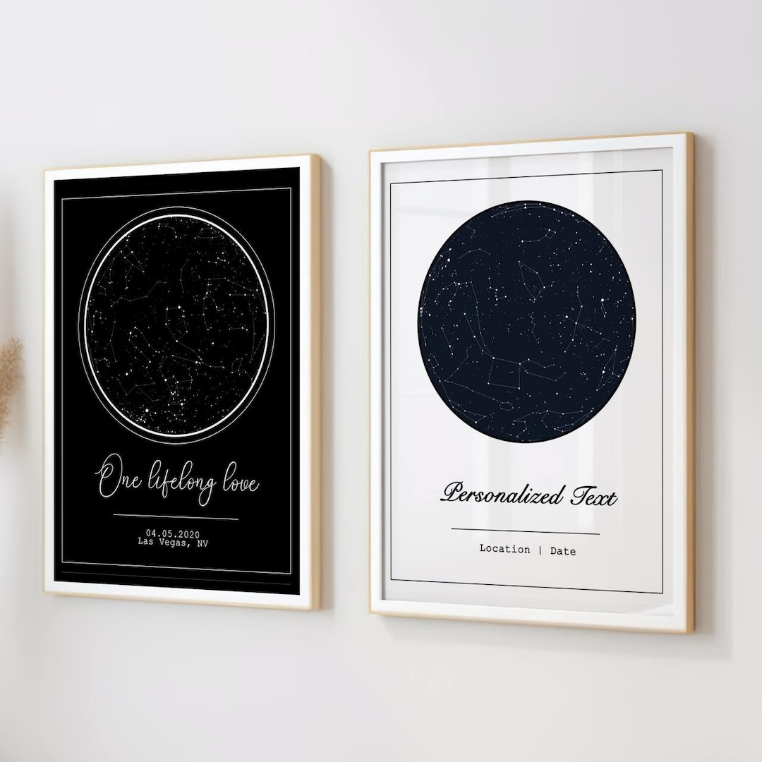 Custom Star Map, Night Sky Print, Star Map Poster, Night Sky Print ...