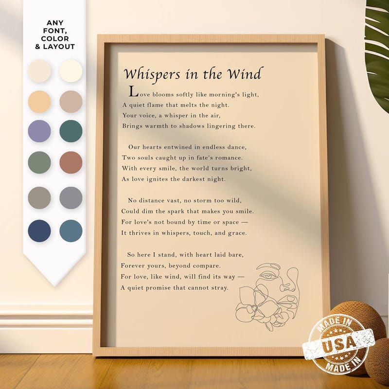 Framed Poem - Etsy